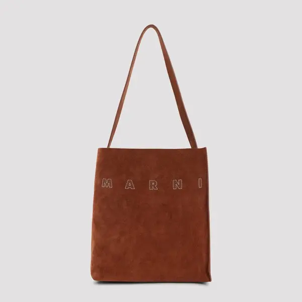 Marni Mini Museo Hobo Handbag - Brown
