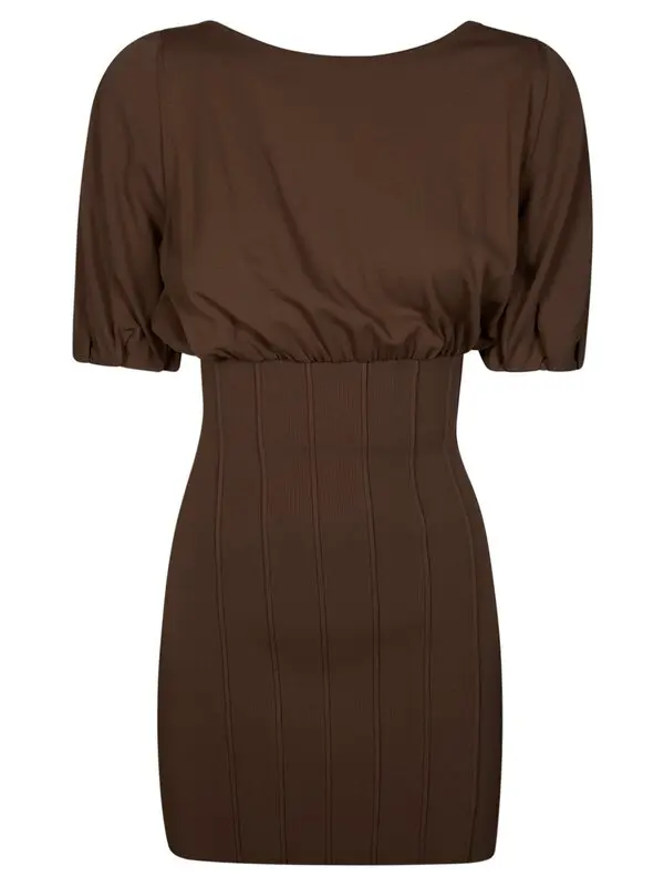 Elisabetta Franchi Black V-neck Strappy Maxi Dress - Beige