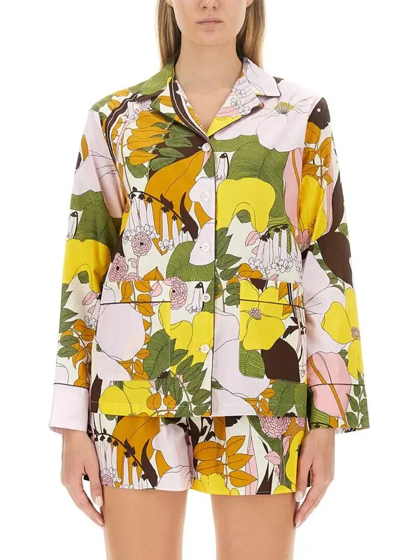La DoubleJ Hammock Floral-print Cotton Shirt - Multicolour