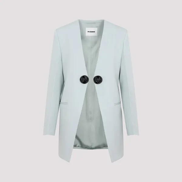 JIL SANDER Single Breasted Blazer - Blue