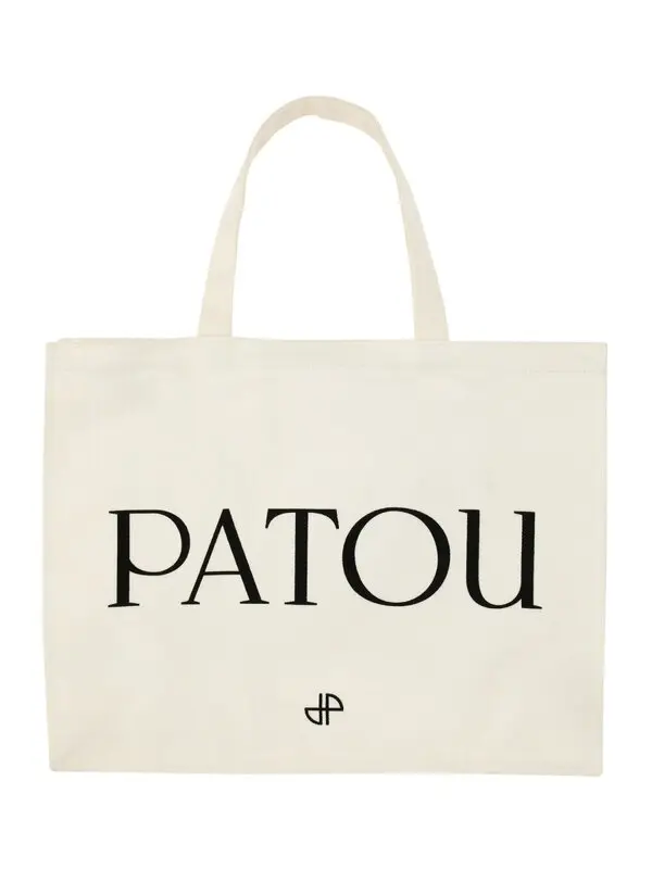 PATOU Large Cotton Tote Bag - Ivory