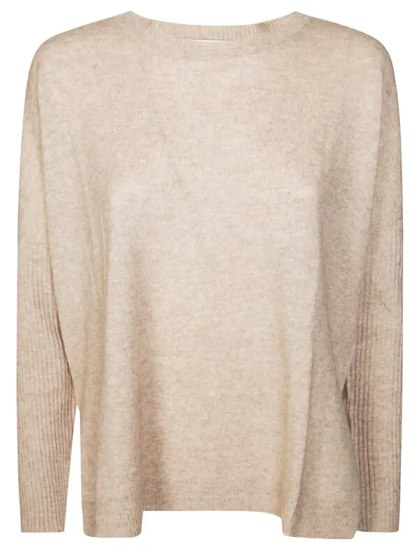 ABSOLUT CASHMERE. Absolut Cashmere Crewneck Ribbed Detail Pullover
