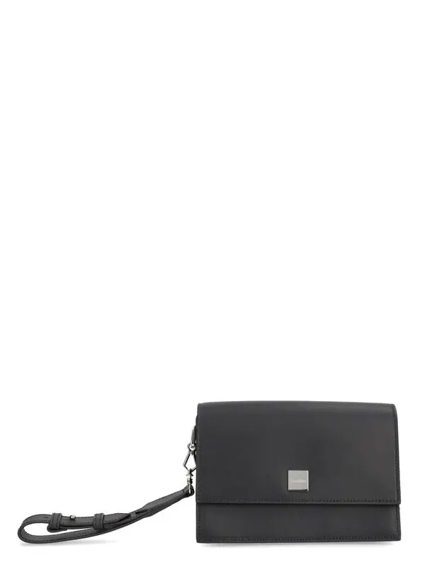 Max Mara Leather Crossbody Bag - Black