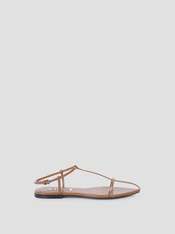 JIL SANDER Lamb Leather Strappy Sandals