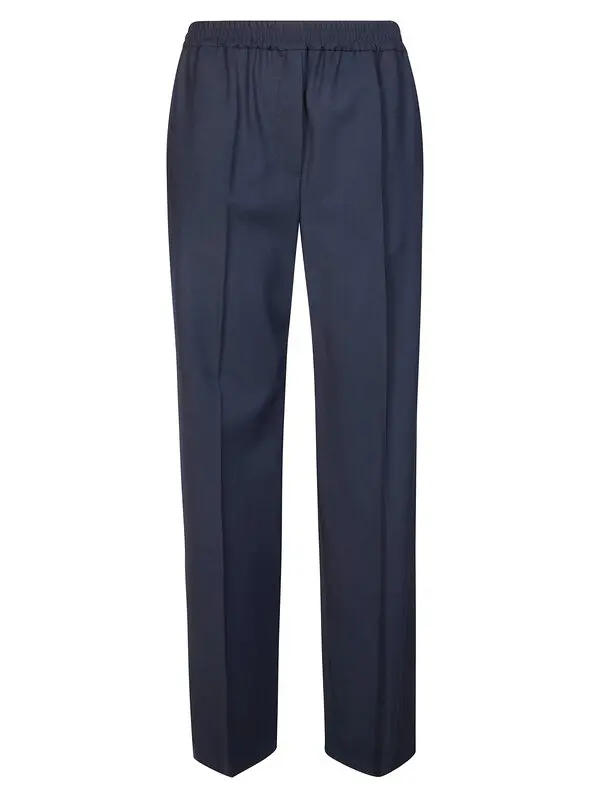 Max Mara Elastic Waist Wool Trousers For