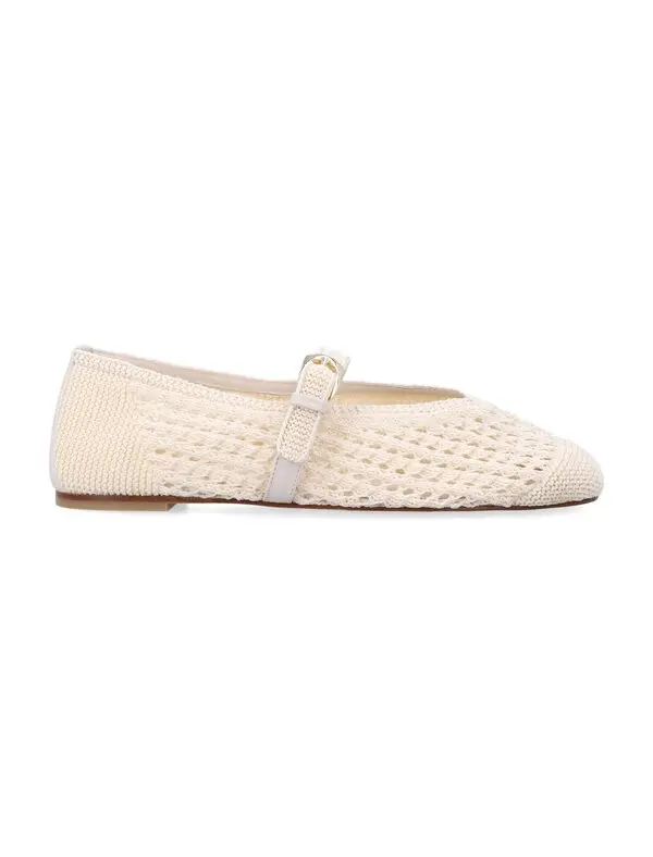 STUART WEITZMAN Flat Sandals With Beading And Tie Fastening - Chalk