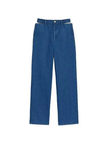 JIL SANDER Medium Fit Tailored Trousers - Medium Denim