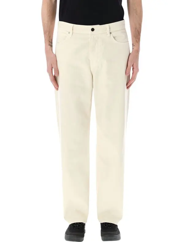 Stone Island Straight-leg Five-pocket Pants - White