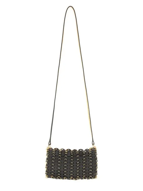 Rabanne 1969 Reversible Nano Flip Bag In Leather - Black