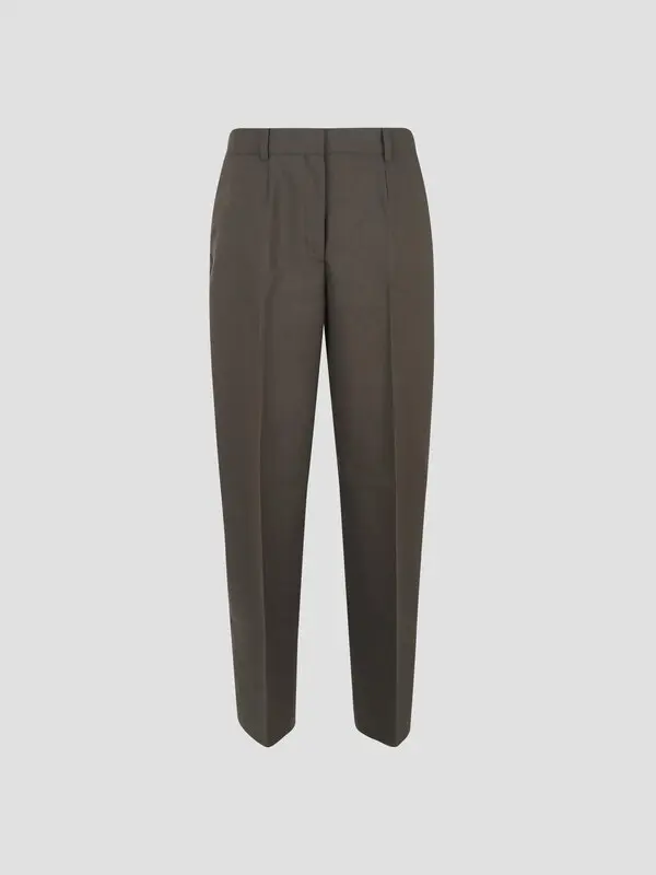 TOTEME Wide Tailored Trousers - Forest