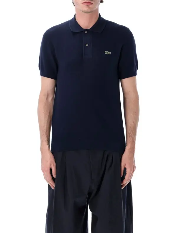 Lacoste Reimagined Bouclé Knit Polo Size - Blue