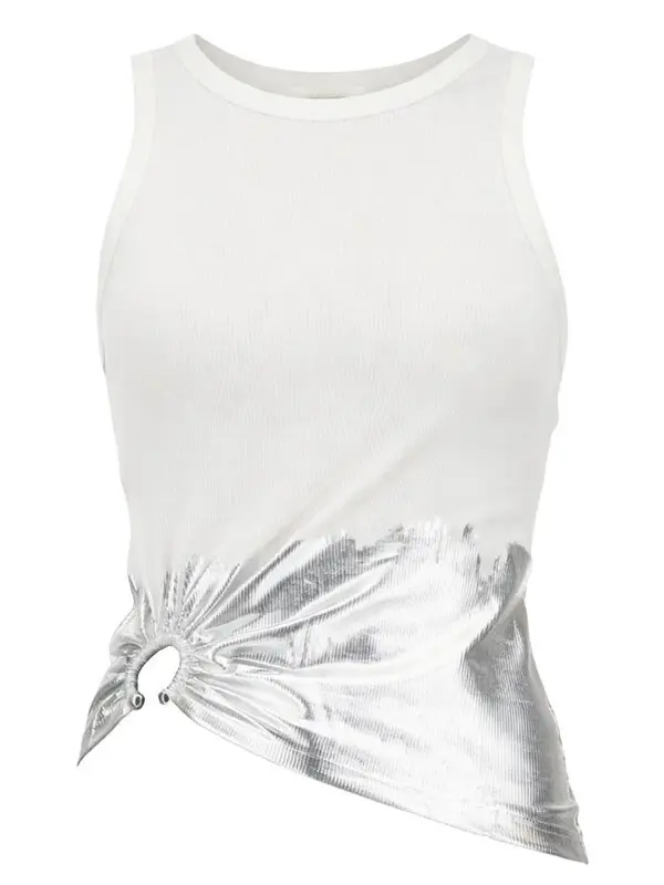Rabanne Slim Fit Mini Top With Piercing Detail