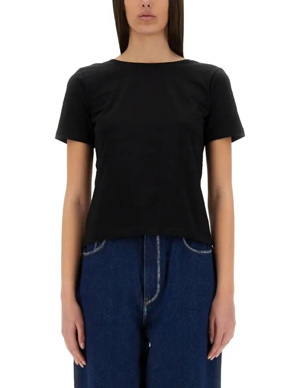 Nina Ricci Slim Fit T-shirt With Back Neckline - Black