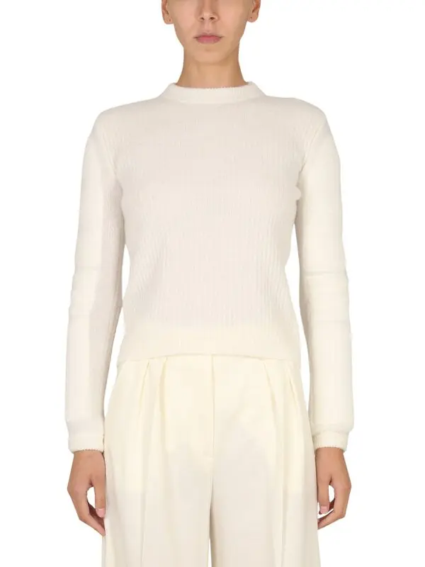 Max Mara Mohair Cardigan With Textured Finish - White