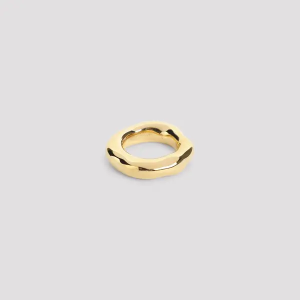 JIL SANDER Irregular Edges Ring In Brass