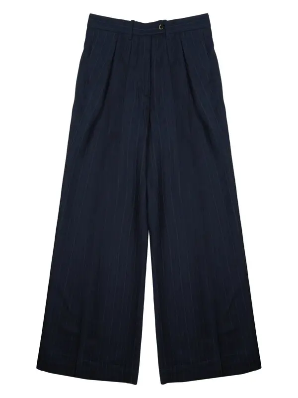 NINE:INTHE:MORNING Pinstriped Wide-leg Tailored Trousers