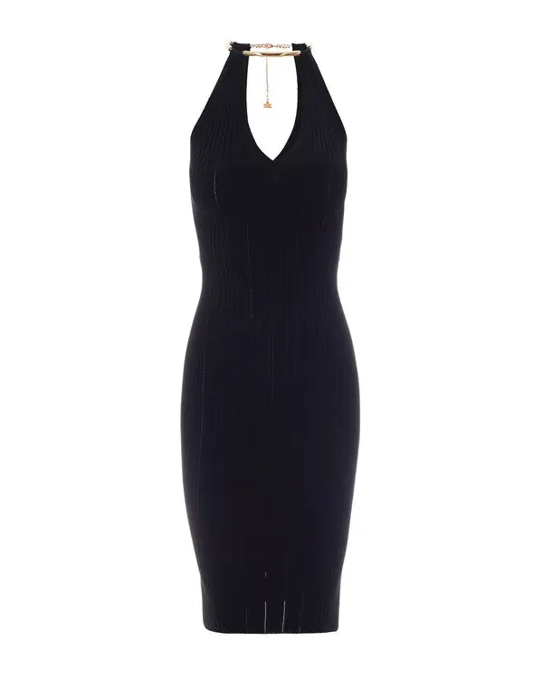 Elisabetta Franchi Chic Dress With Elegant Detailing