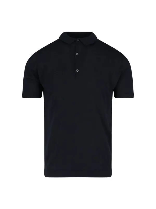 John Smedley Adrian Mini Polo Shirt - Black