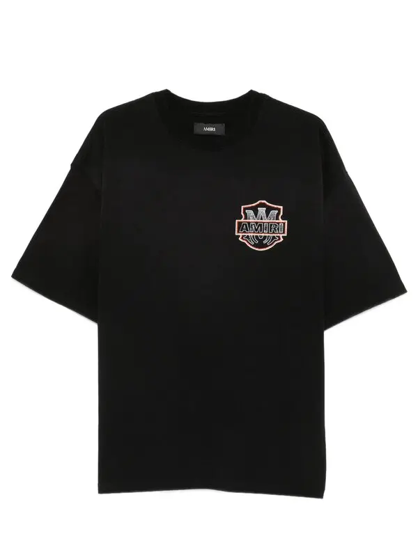 Amiri Rhinestone Print Crew Neck T-shirt - Nero
