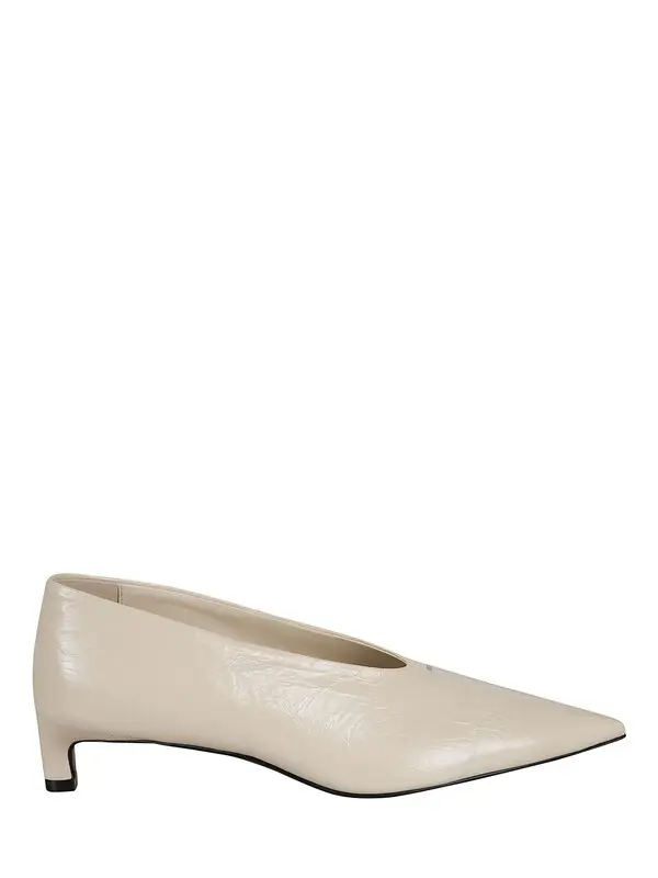 JIL SANDER Crinkled Patent-leather Pumps