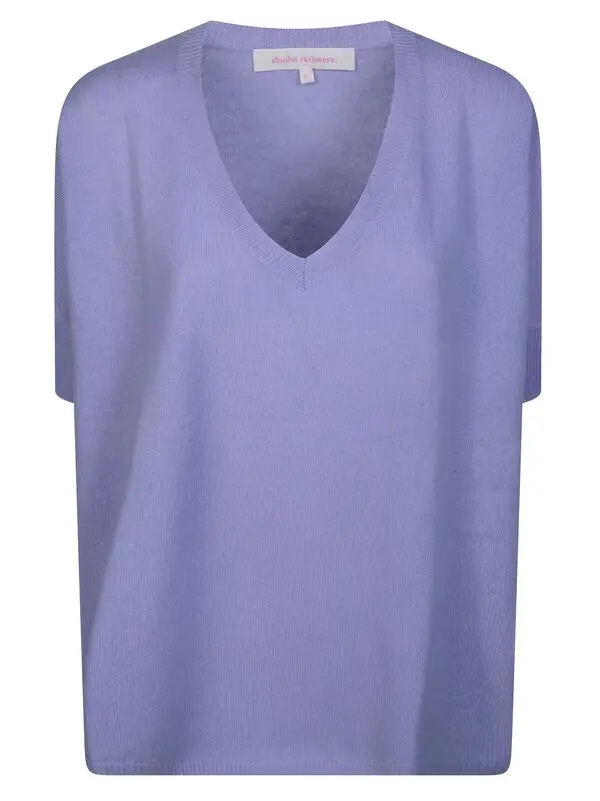 ABSOLUT CASHMERE. Absolut Cashmere Cashmere V-neck Mini Tee - Viola
