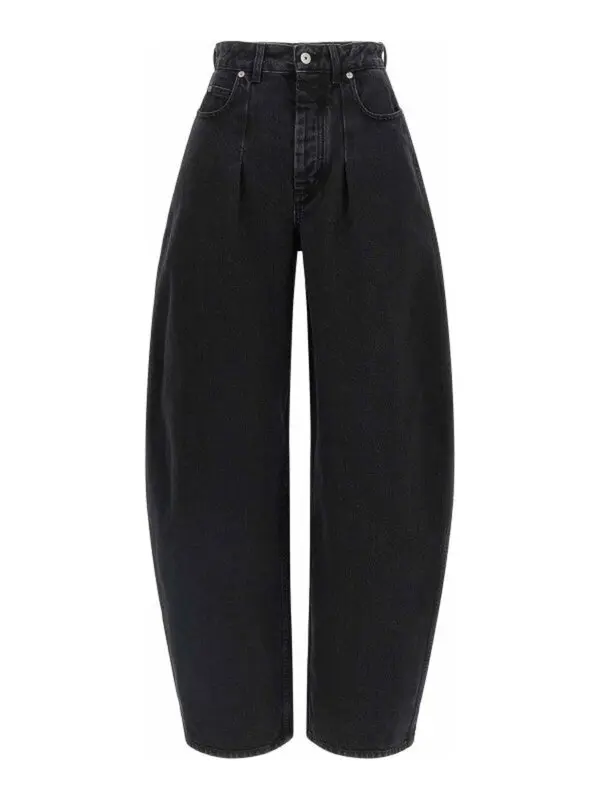Jacquemus Wide-leg Jeans With Five-pocket Design - Black