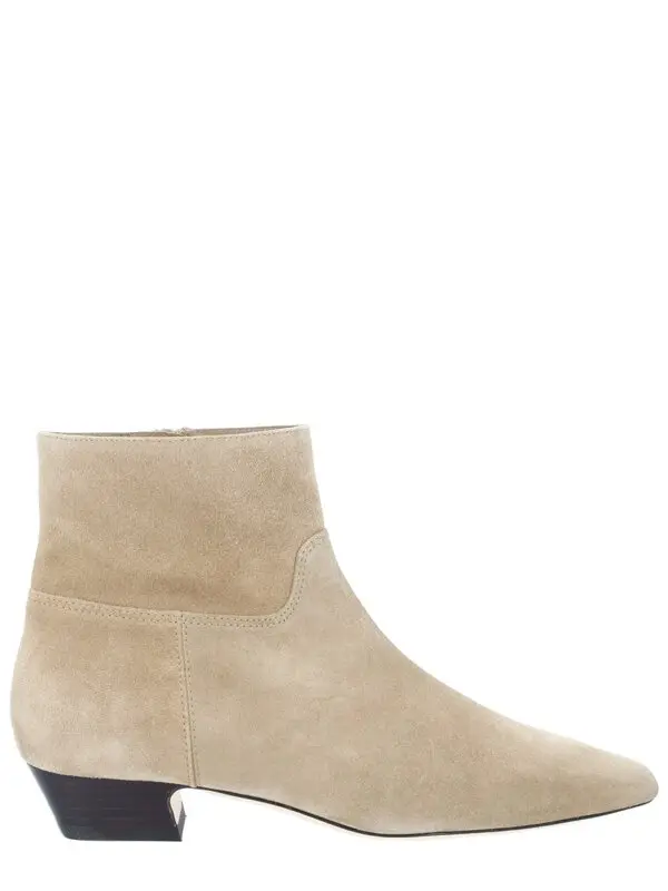 STUART WEITZMAN Mini Stiletto Ankle Boots - Beige