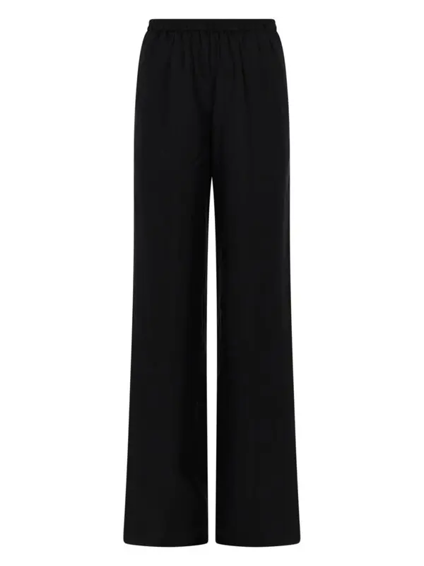 Loulou De Saison Alera Silk-twill Wide-leg Pants - Black