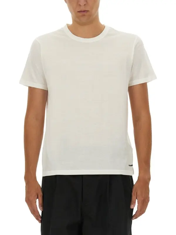 JIL SANDER Crew-neck Fitted T-shirt - White