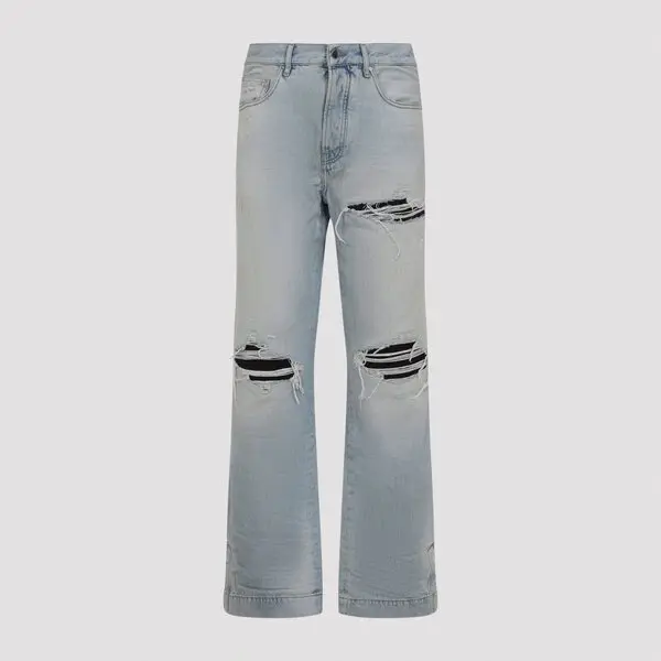 Amiri Straight Flare Distressed Jeans - Blue