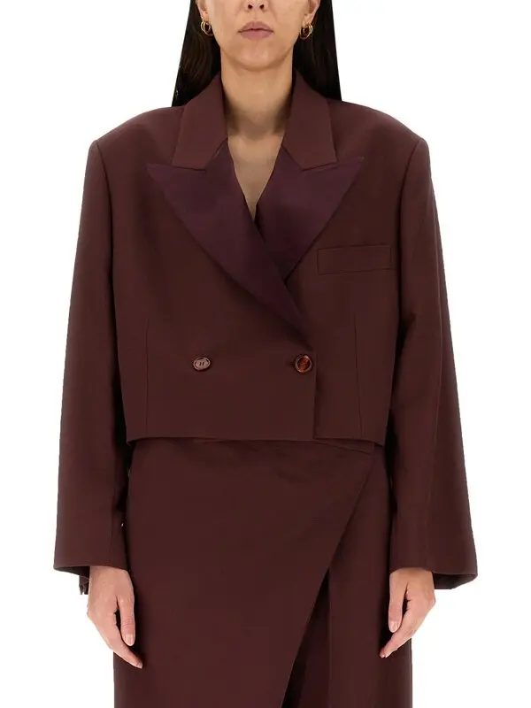 Acne Studios Tailored Double Breasted Peak Lapel Blazer