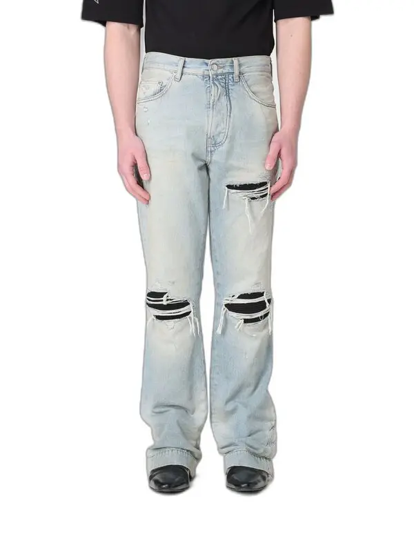 Amiri Distressed Straight Leg Jeans