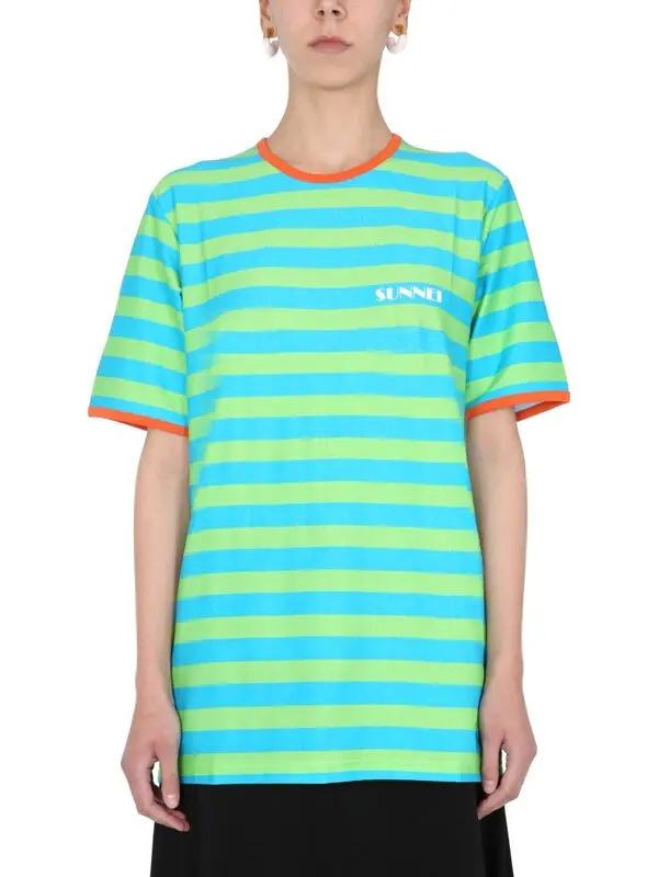 SUNNEI X ELEONORA BONUCCI Striped Crewneck T-shirt - Multicolour