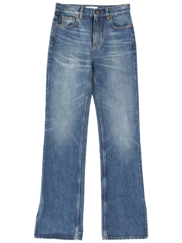 Chloé Side-slit Straight-leg Jeans - Denim