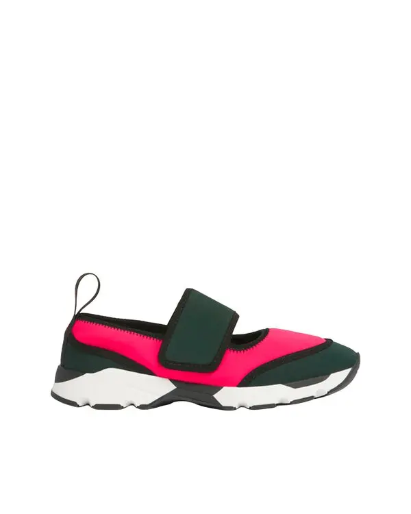 Marni Neoprene Slip-on Sneakers With Adjustable Strap - Fuchsia/green