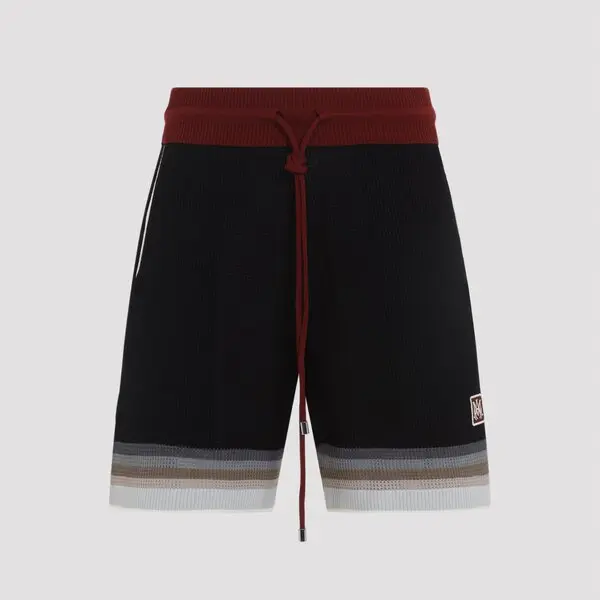 Amiri Striped Knit Shorts - Black