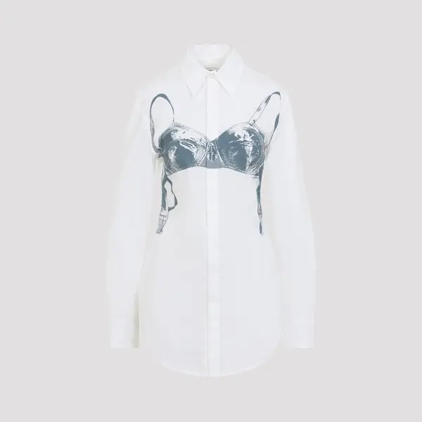 JEAN PAUL GAULTIER Bra-print Cotton Shirt