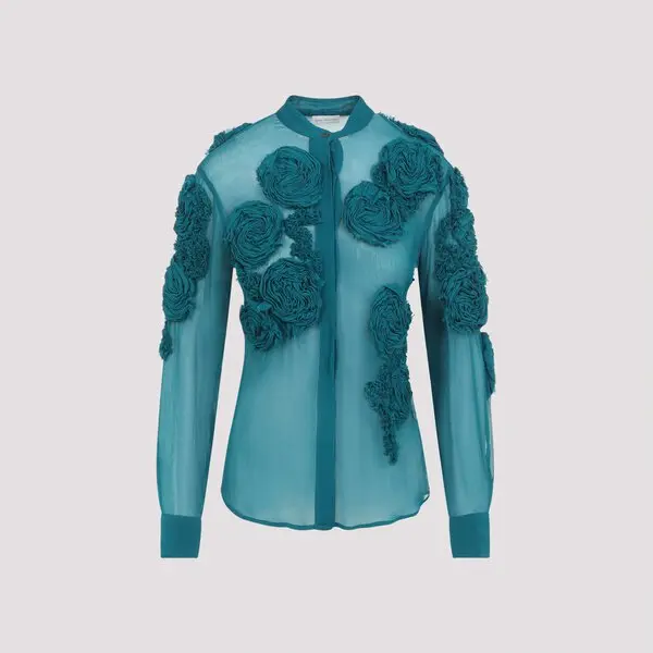 Dries Van Noten Chowsa Viscose Blouse - Green