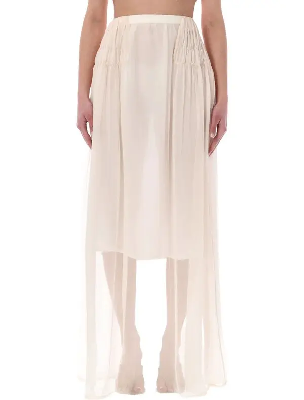 Dries Van Noten Textured Silk Pleated Front Mini Skirt - Beige