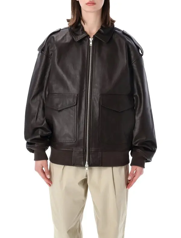 THE FRANKIE SHOP Oversized Reimagined Classic Jacket - Brown