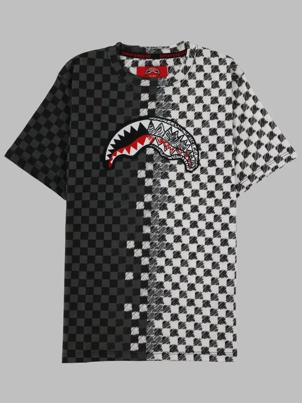 SPRAYGROUND Mini Checkered Sketch Graphic T-shirt - Multicolour