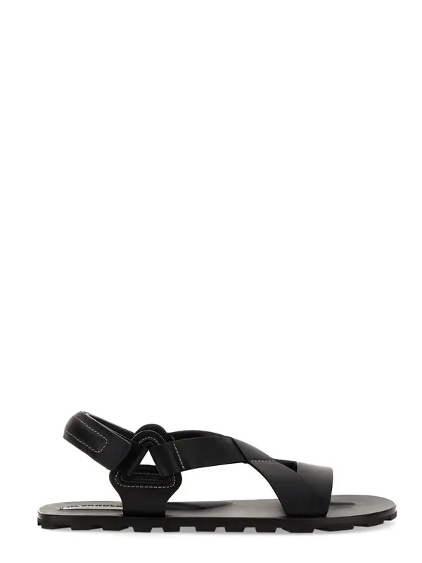 JIL SANDER Low Leather Sandals