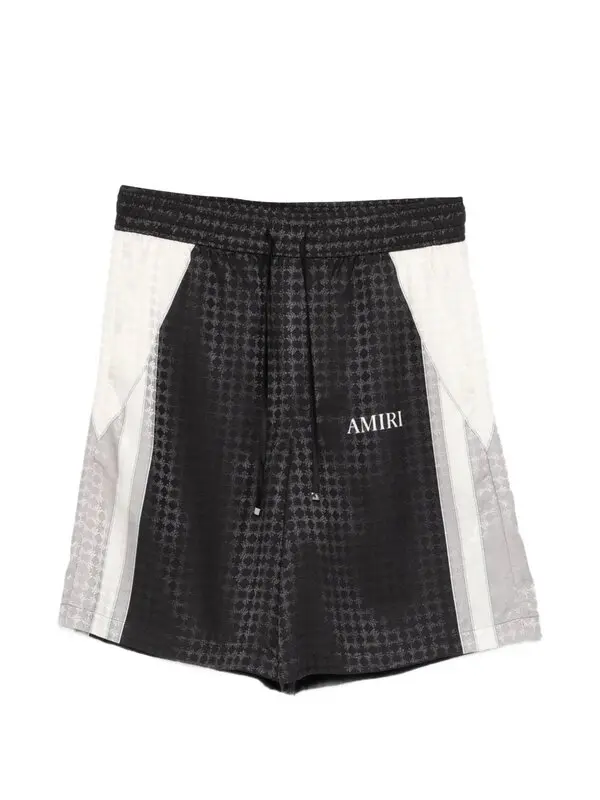 Amiri Mini Quad Paint Shorts - Black