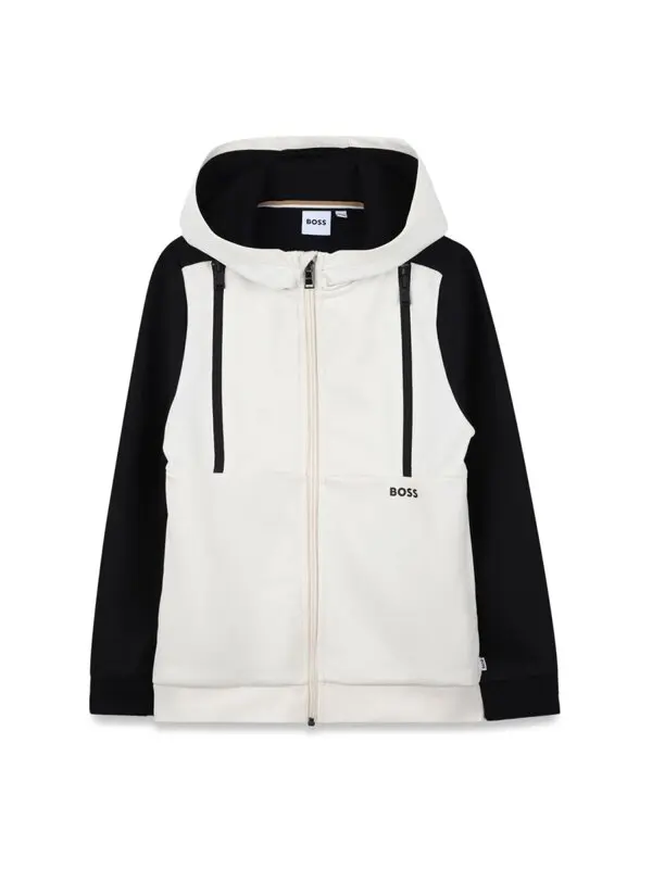 BOSS Zip-up Cardigan Set With Shorts