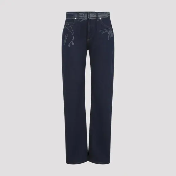 JEAN PAUL GAULTIER Trompe L'oeil Print Denim - Blue