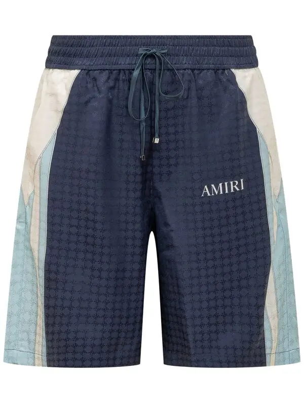 Amiri Bermuda Shorts With Paneled Design And Drawstring Waist
