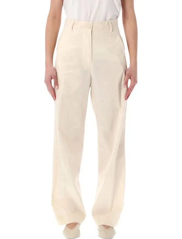 Dries Van Noten Cotton Trousers - Beige