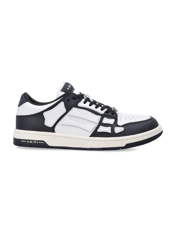 Amiri Skeleton Application Sneakers With Two-tone Rubber Sole - Black