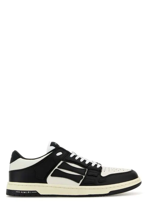 Amiri Skeleton Leather Applique Sneakers - Black