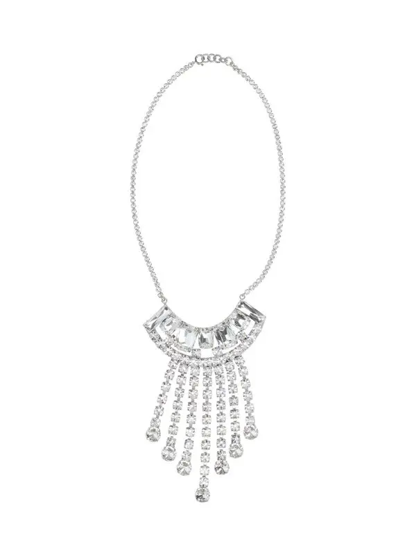 Dries Van Noten Embellished Crystal Necklace - Silver